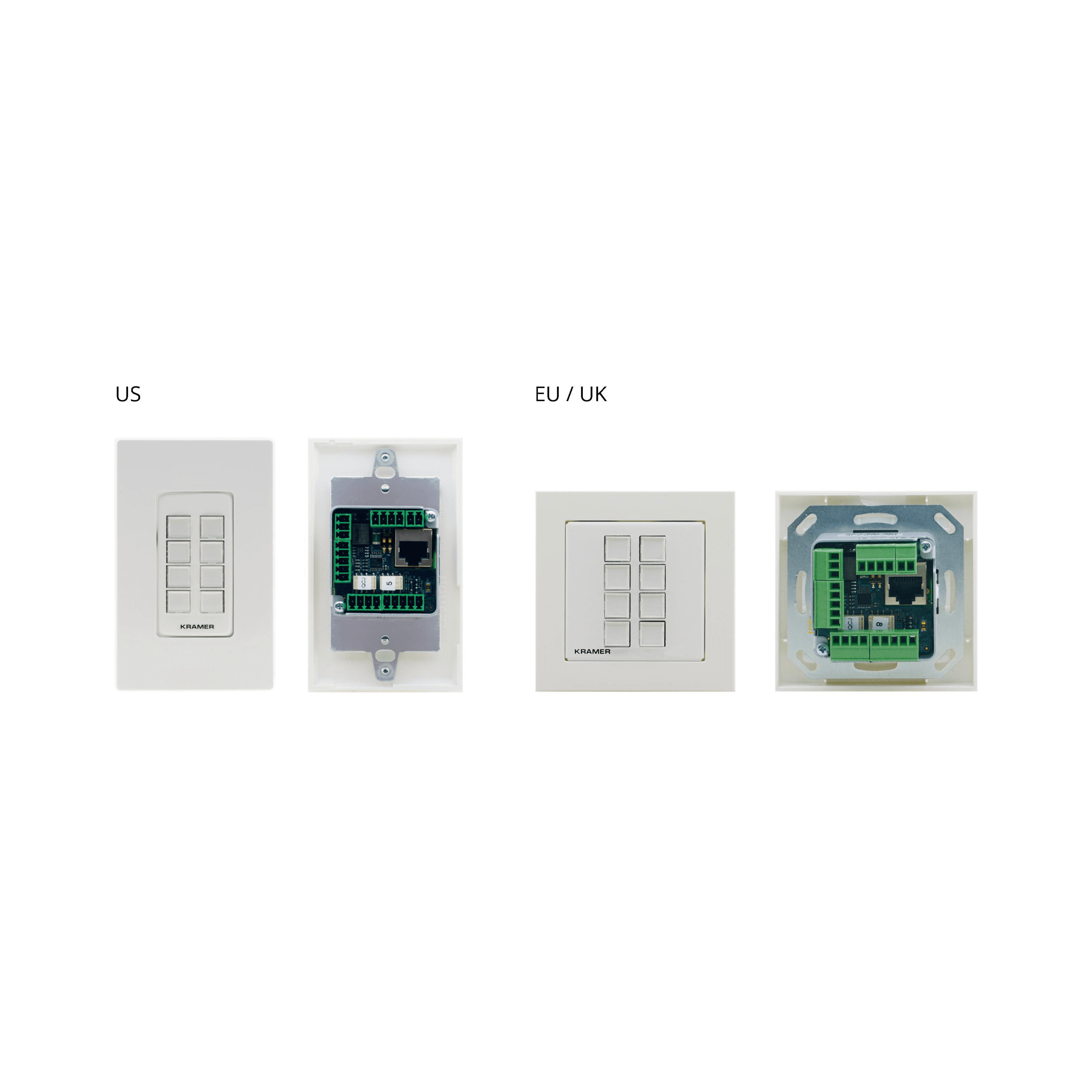 RC-208 8-Button AV Control Keypad | Kramer Wall-Mounted Room Controller ...